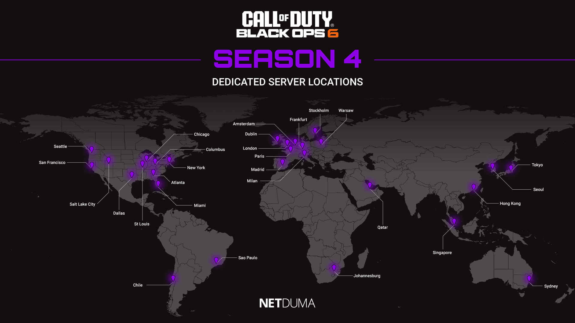 Warzone Season 4 Server Locations: Find The Best Ping Servers | Netduma