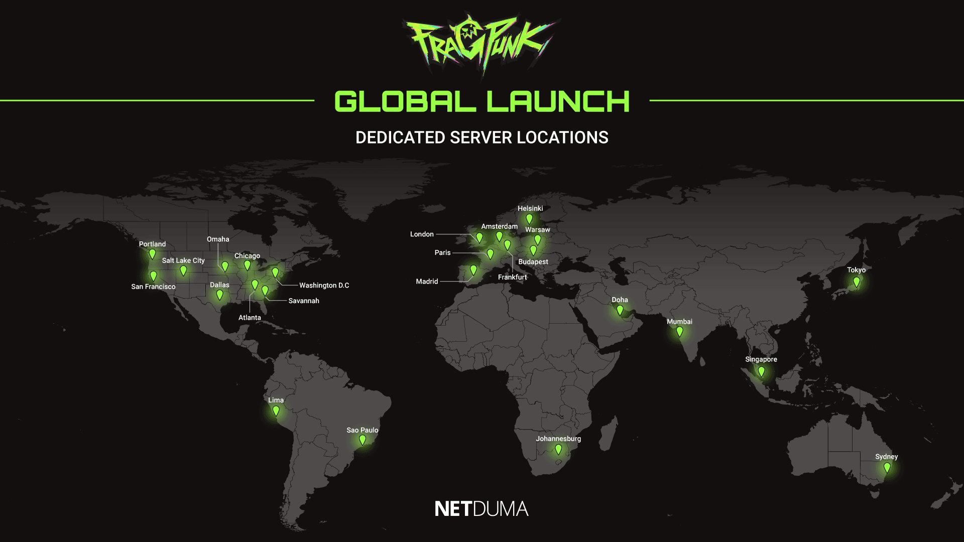 FragPunk Server Locations & Best Servers for Low Ping | Netduma