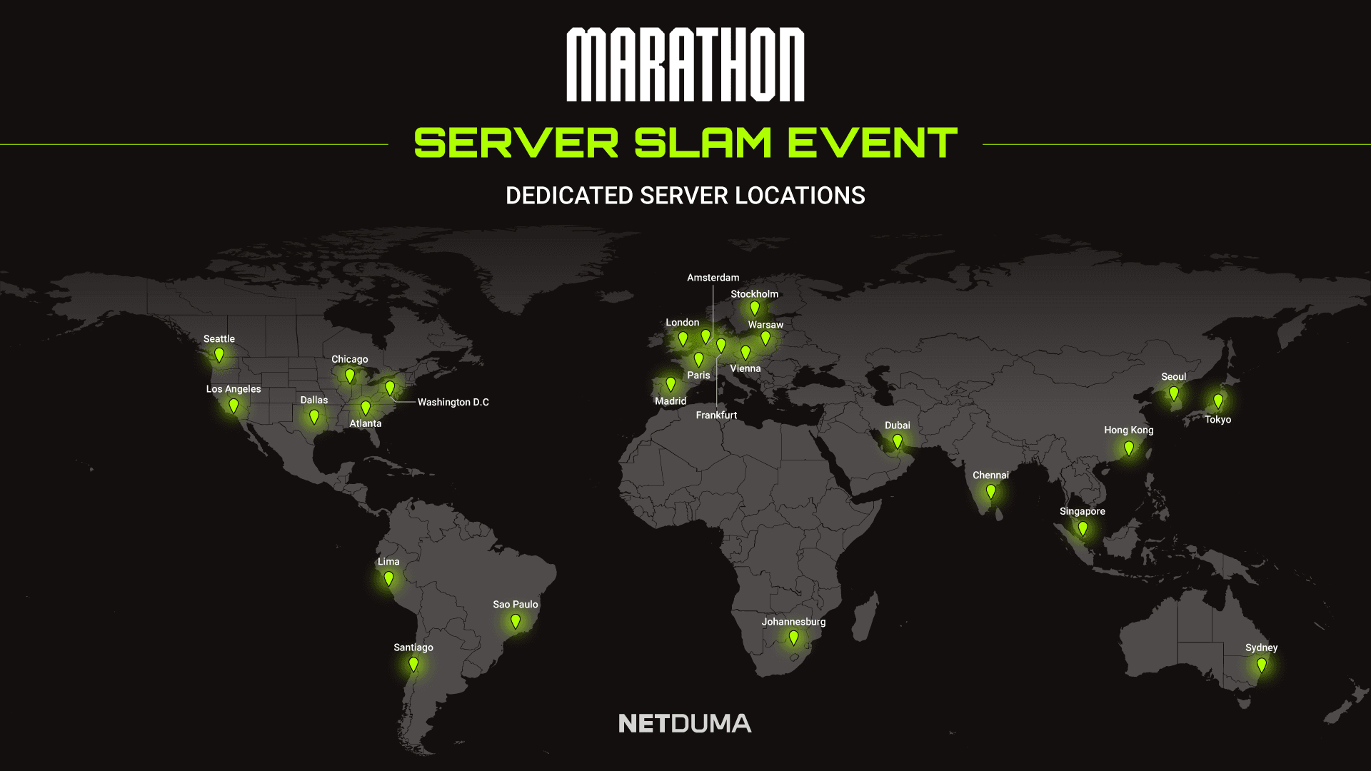 Marathon Server Slam Server Locations (2026) | Netduma